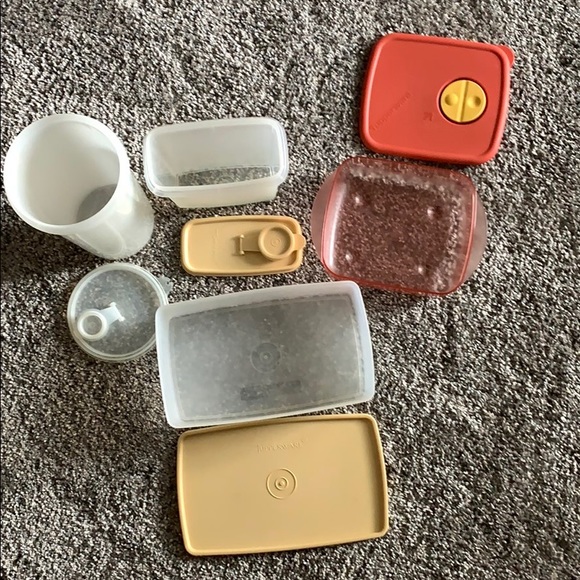 Tupperware | Dining | Vtg 4 Piece Tupperware With Matching Lids | Poshmark